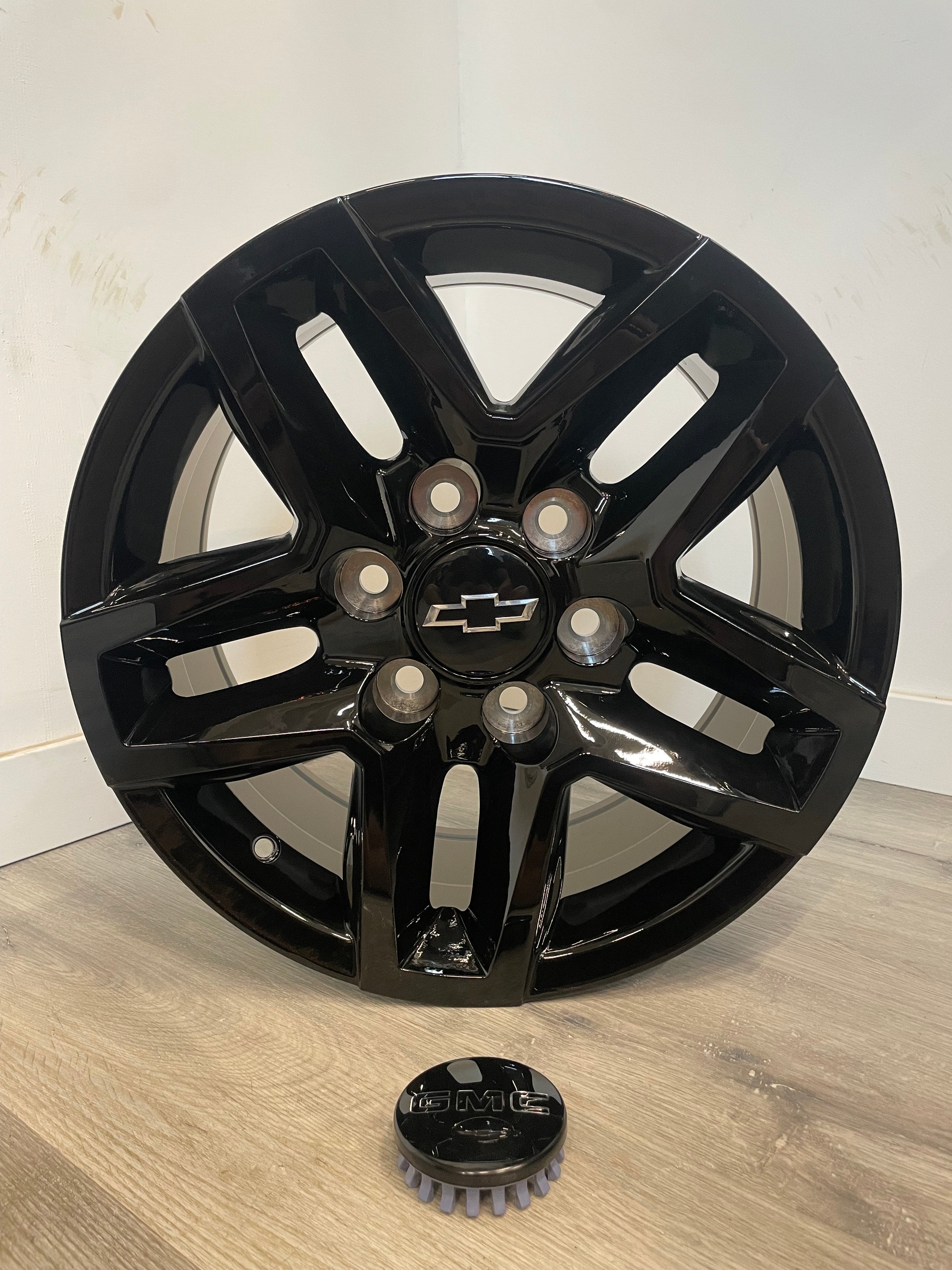 GMC/CHEVY TRAIL BOSS STYLE OEM REPS R245 GLOSS BLACK | 17X8 6X139.7 +2 ...