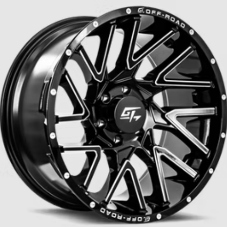 GT OFF-ROAD Aggression 18x9 8x165.1 +12 Gloss Black Milled – APEX RIM ...